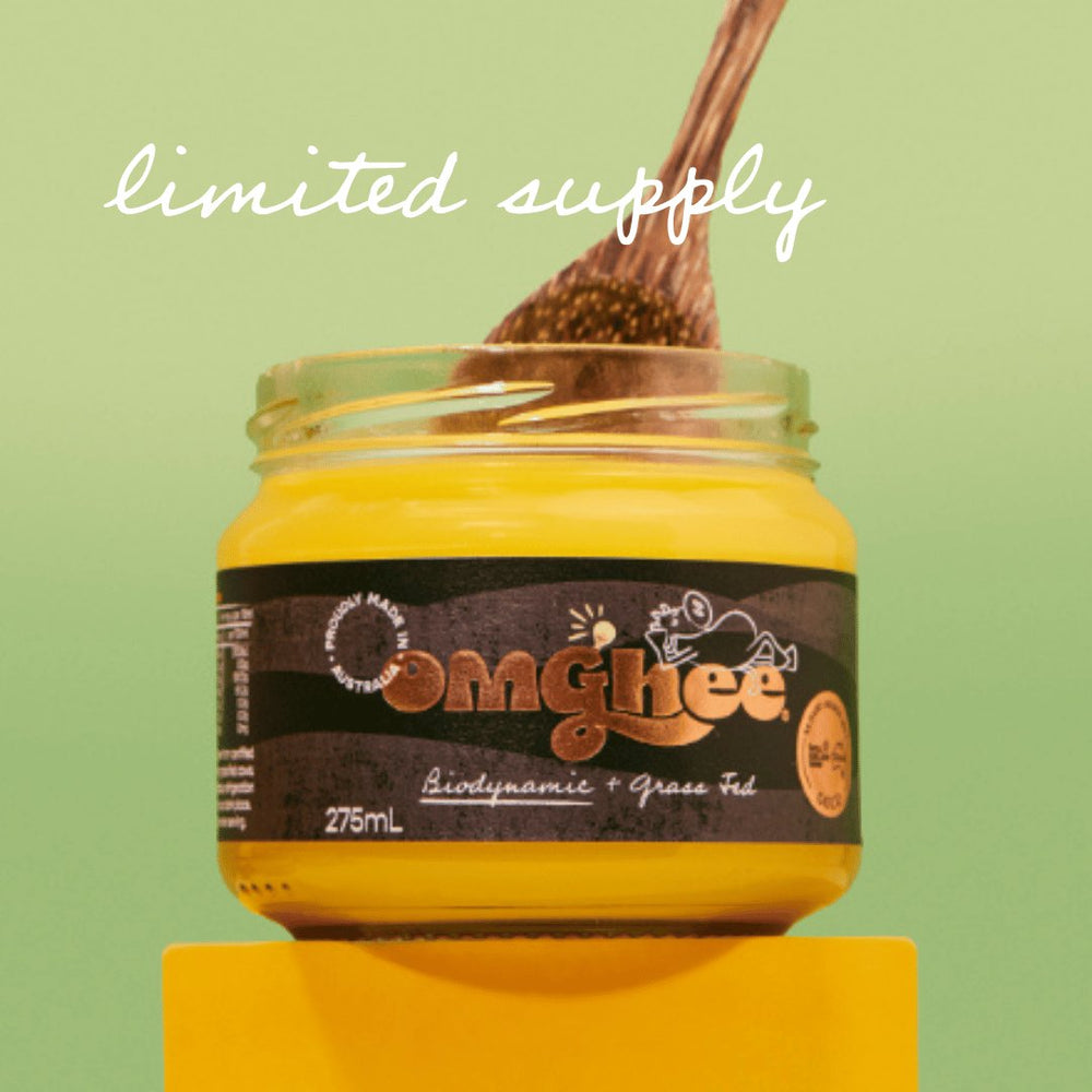 OMGhee - Pure Australian Organic Grassfed Ghee for optimal health.